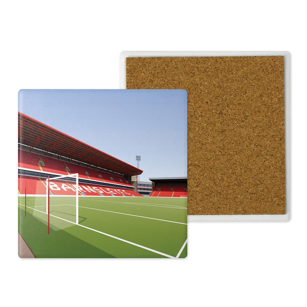 Barnsley Ceramic Coaster - Oakwell - East Stand – Kick Off Merchants