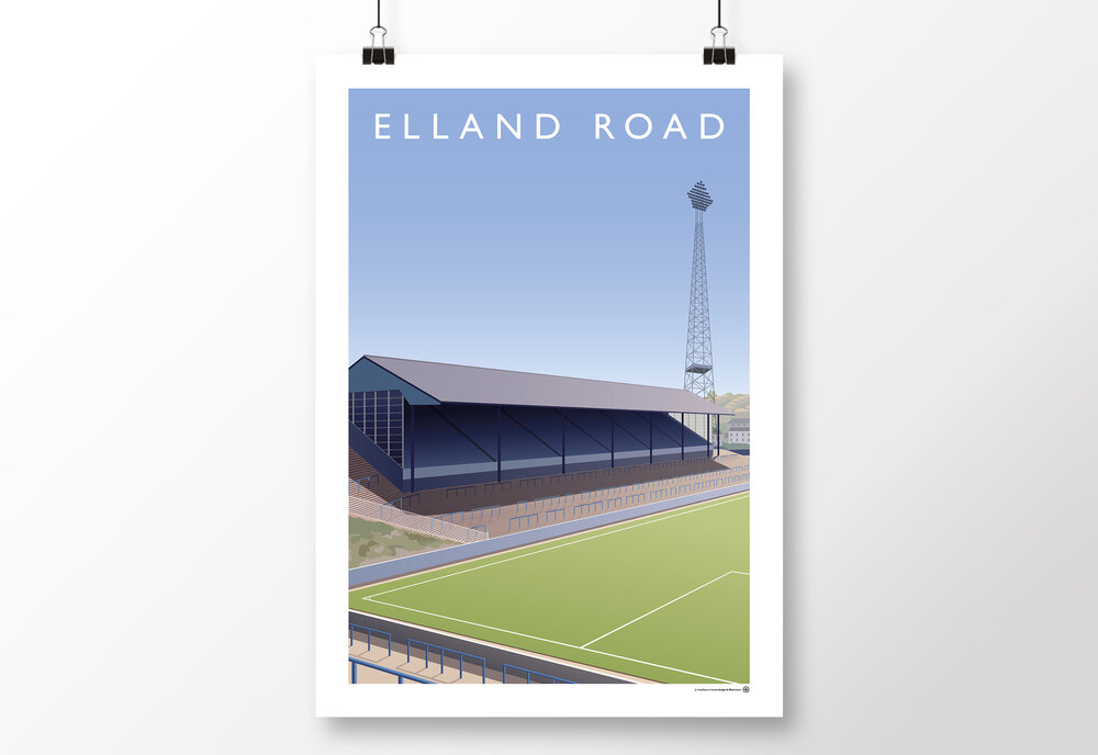 Elland Road - Lowfields Poster – Kick Off Merchants