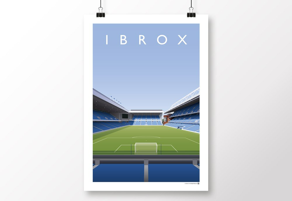Ibrox Copland Road Stand Poster – Kick Off Merchants