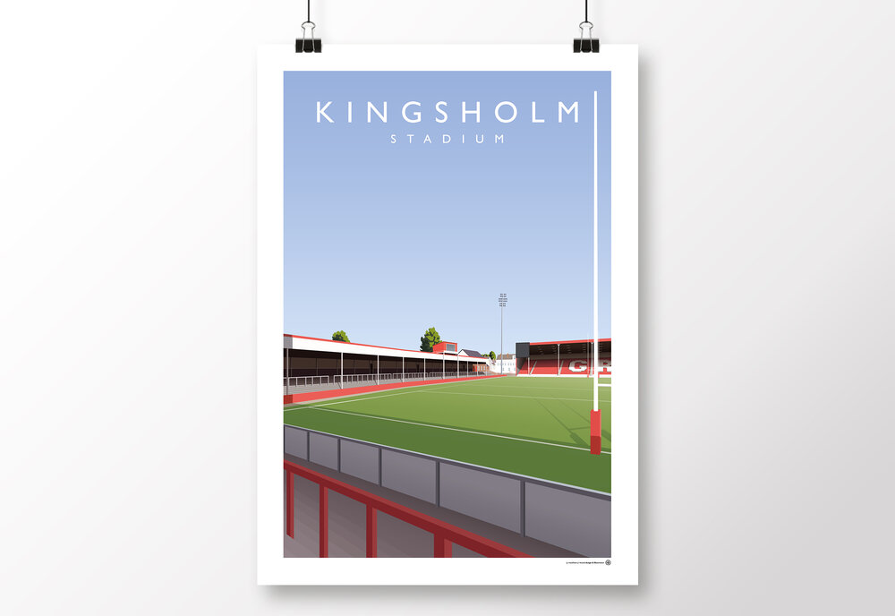 Kingsholm Stadium Poster – Kick Off Merchants