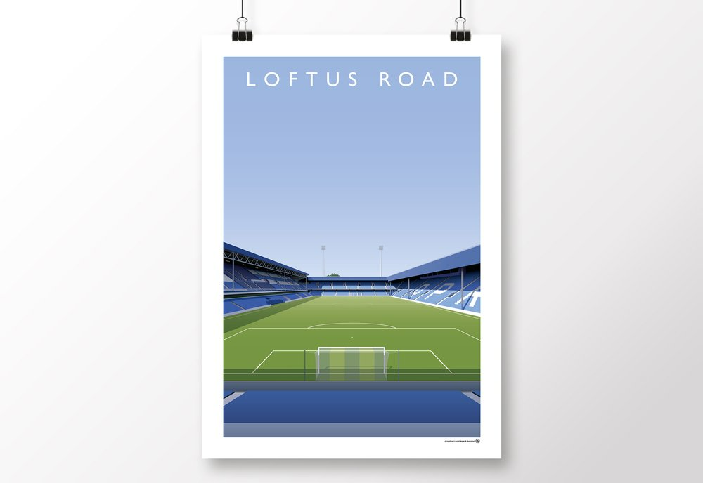 Loftus Road View Towers The Loft Poster – Kick Off Merchants